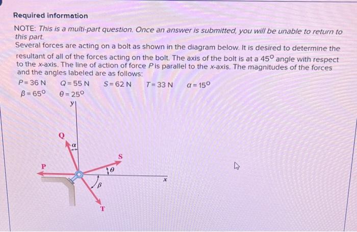 Solved Required information NOTE: This is a multi-part | Chegg.com