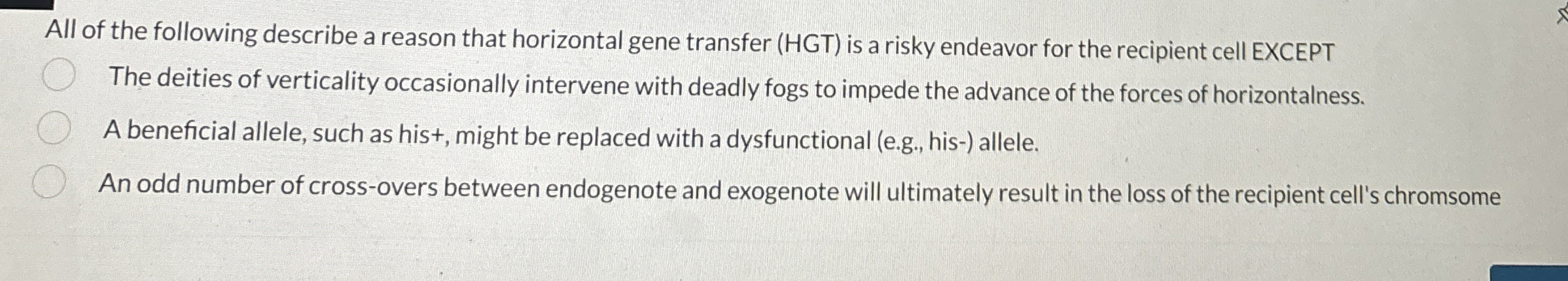 Solved All of the following describe a reason that | Chegg.com
