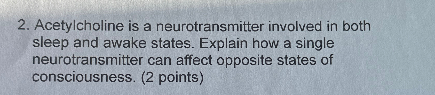 Solved Acetylcholine is a neurotransmitter involved in both | Chegg.com