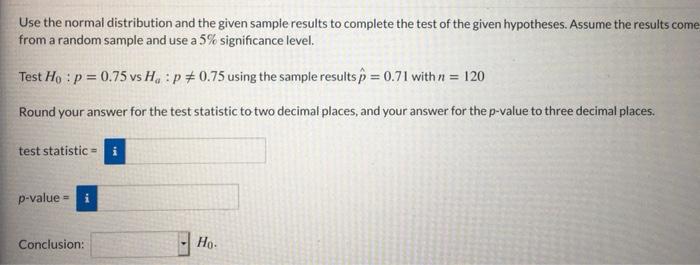 Solved Use the normal distribution and the given sample | Chegg.com