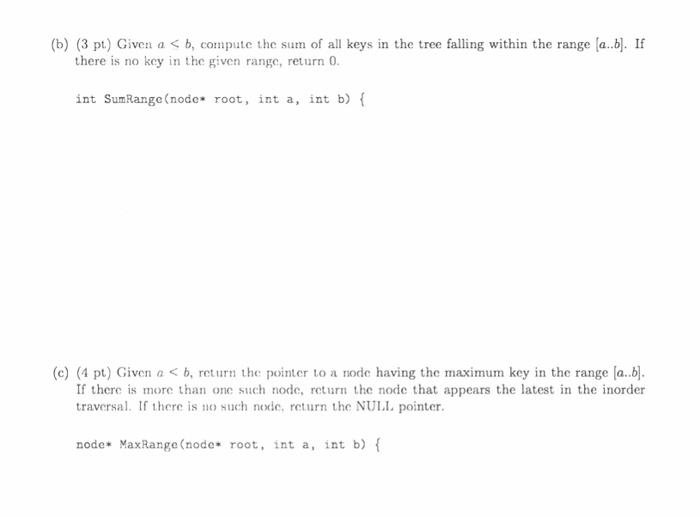 Solved Recall That In A Binary Search Tree Each Node Is 