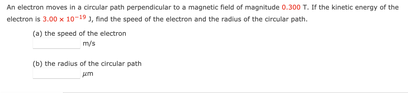 Solved An electron moves in a circular path perpendicular to | Chegg.com