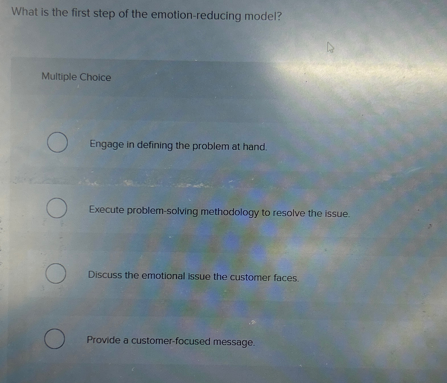 Solved What is the first step of the emotion-reducing | Chegg.com