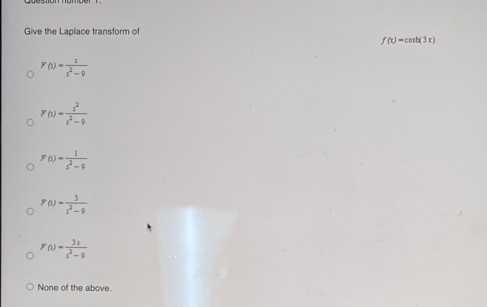 Solved Give the Laplace transform | Chegg.com