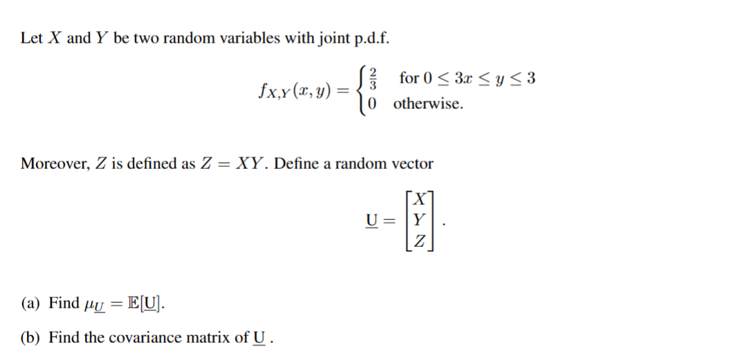 Solved Let x ﻿and Y ﻿be two random variables with joint | Chegg.com