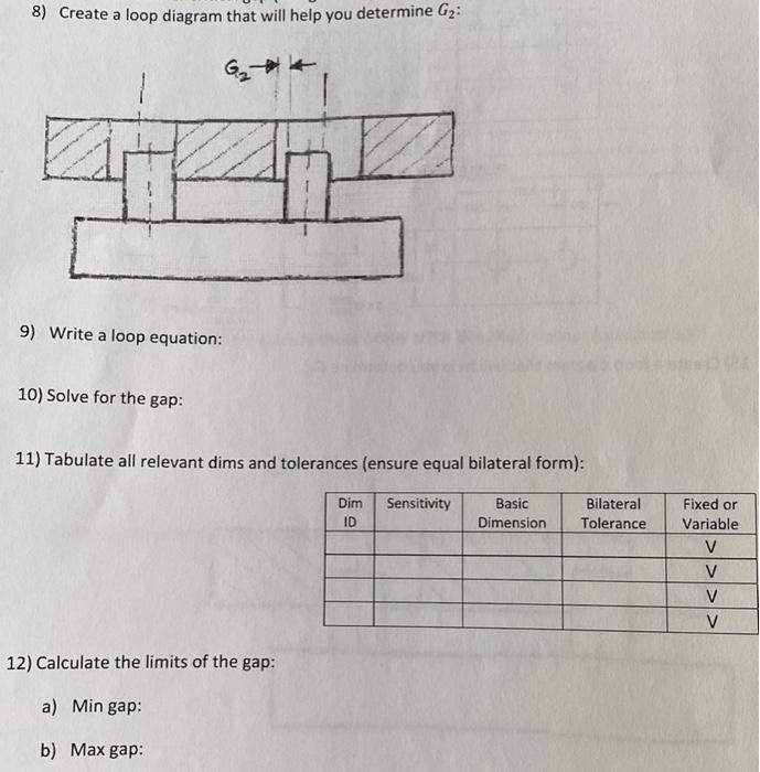 and tolerances). Create a loop diagram that will help | Chegg.com