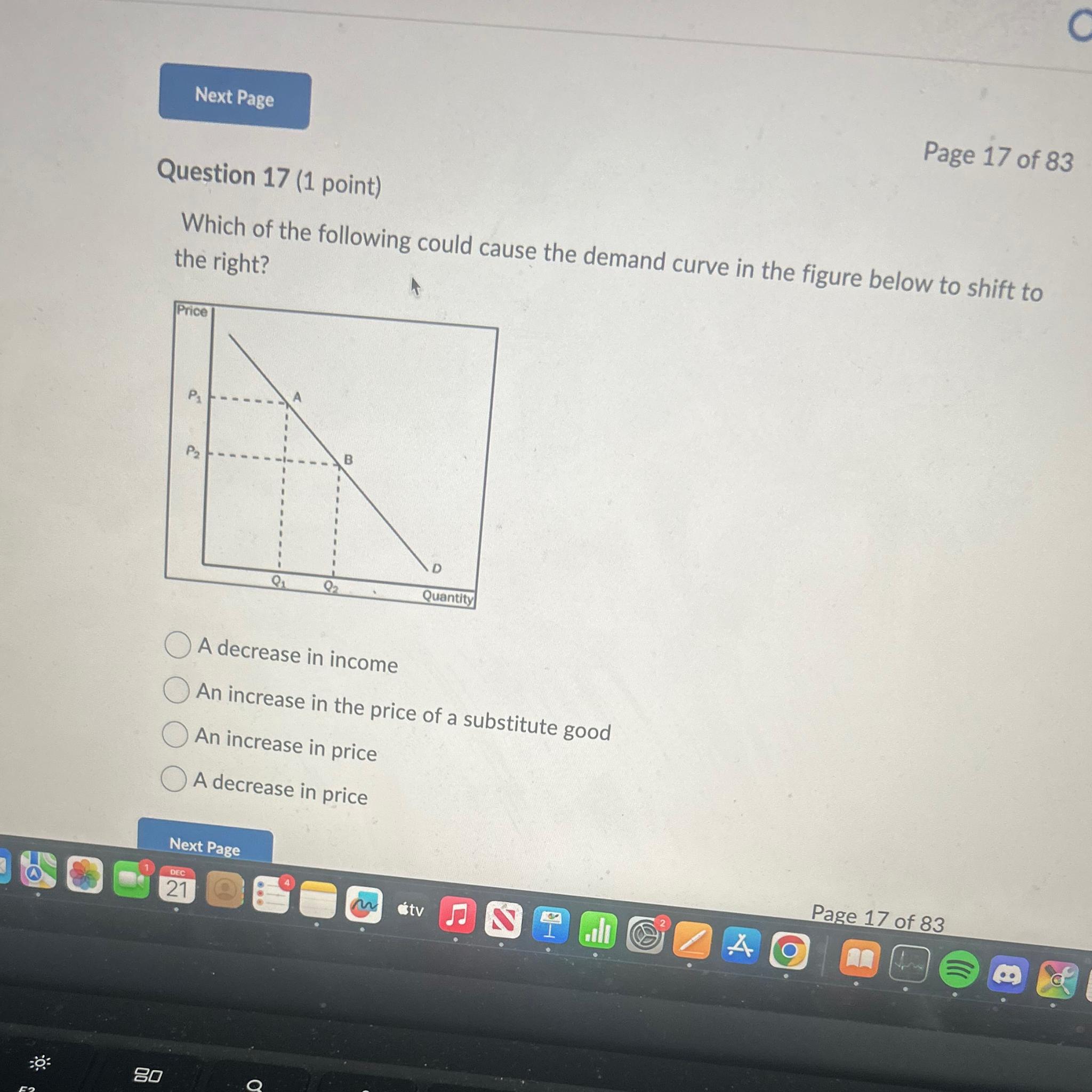 Solved Page 17 ﻿of 83Question 17 (1 ﻿point)Which of the | Chegg.com