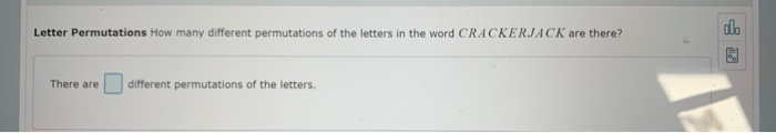 Solved Letter Permutations How Many Different Permutations