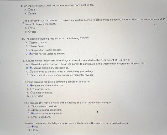 Solved 1. Chapter 456 outlines specific rules that apply to | Chegg.com