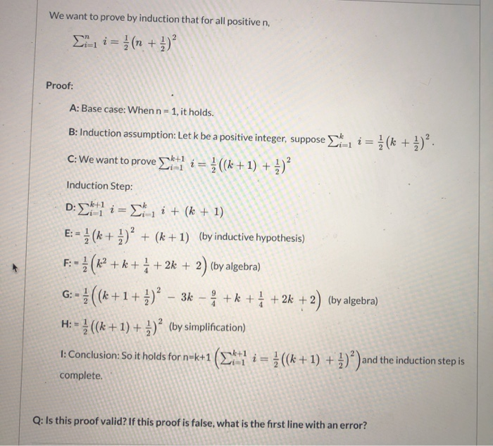 Solved We want to prove by induction that for all positive | Chegg.com