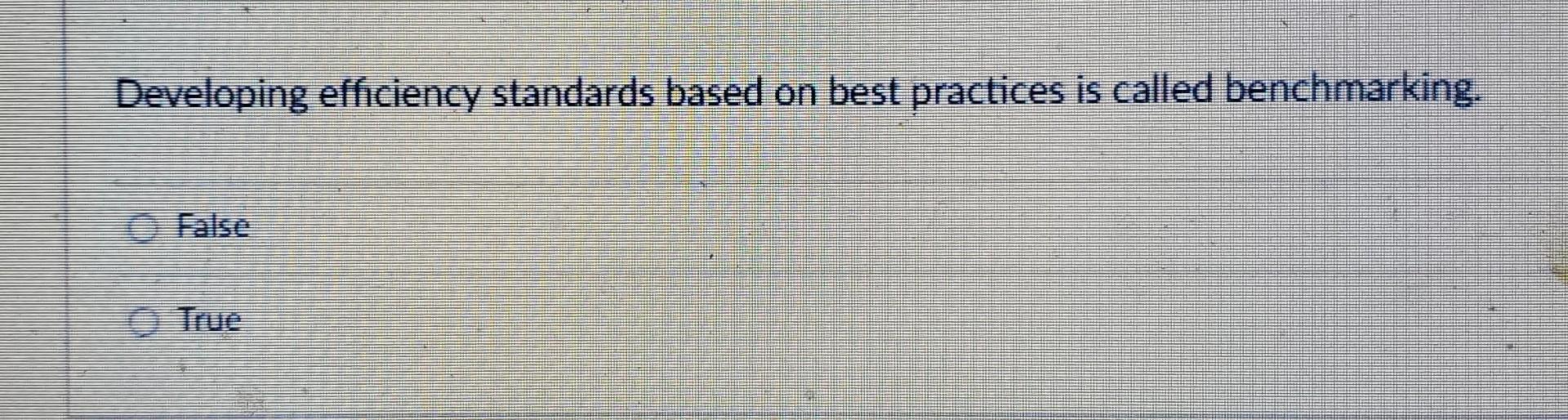 Solved Developing efficiency standards based on best | Chegg.com