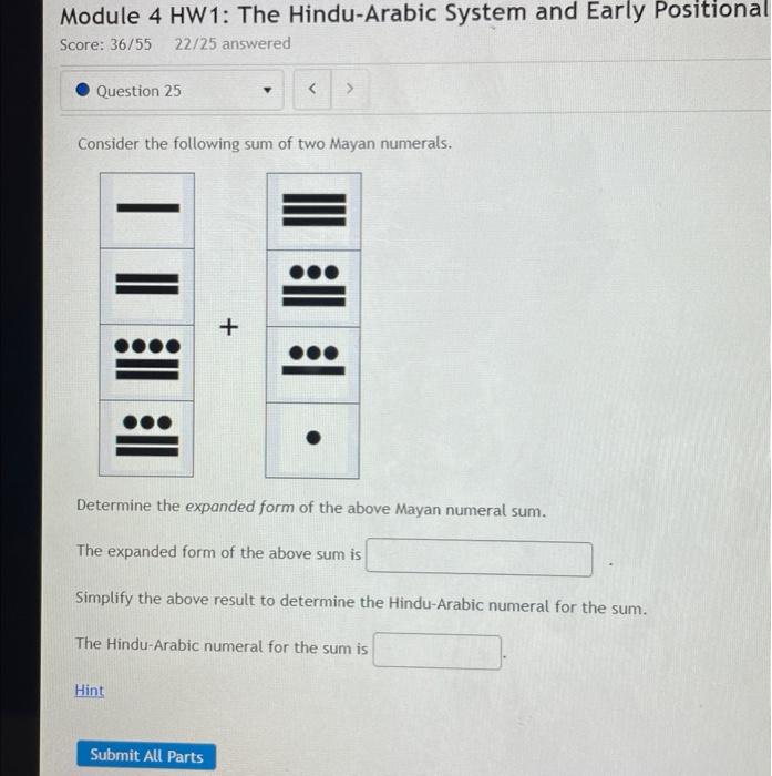 Solved Module 4 HW1: The Hindu-Arabic System and Early | Chegg.com