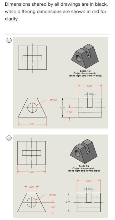 Solved Select the most appropriately dimensioned | Chegg.com