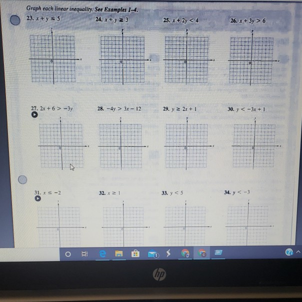 Solved Graph each linear inequality. See Examples 1-4. 23. | Chegg.com