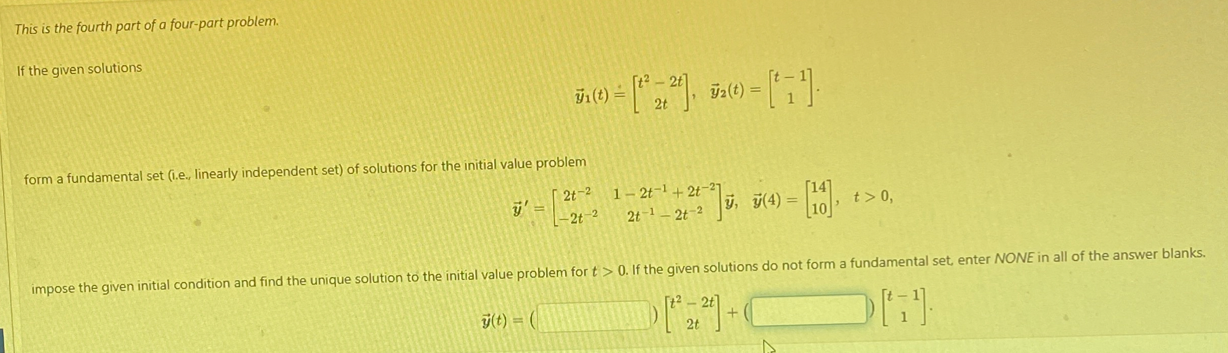 This is the fourth part of a four-part problem.If the | Chegg.com