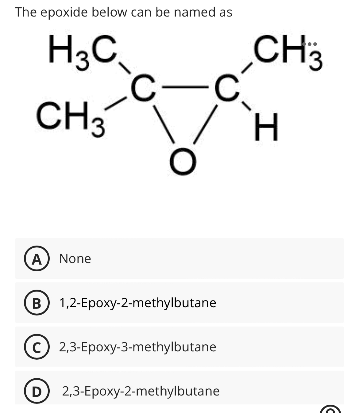 Solved The epoxide below can be named | Chegg.com