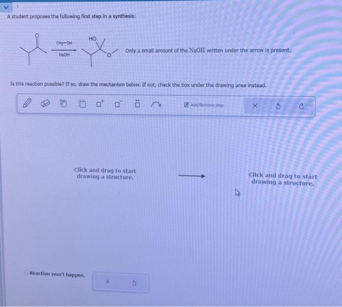 Solved A student proposes the following first step in a | Chegg.com