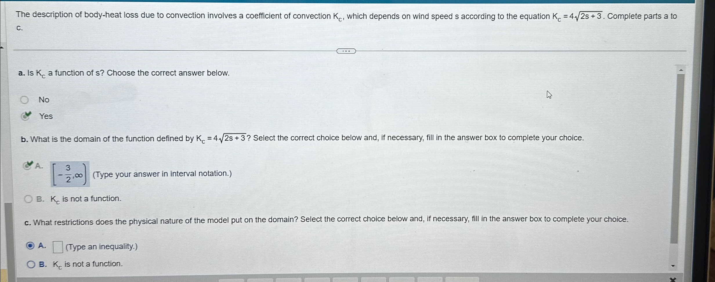 Solved The description of body-heat loss due to convection | Chegg.com