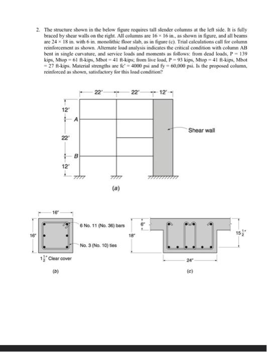 Solved 2. The structure shown in the below figure requires | Chegg.com