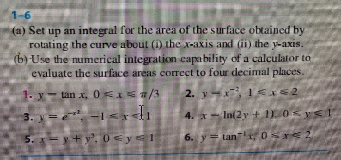 Solved (a) Set up an integral for the area of the surface | Chegg.com