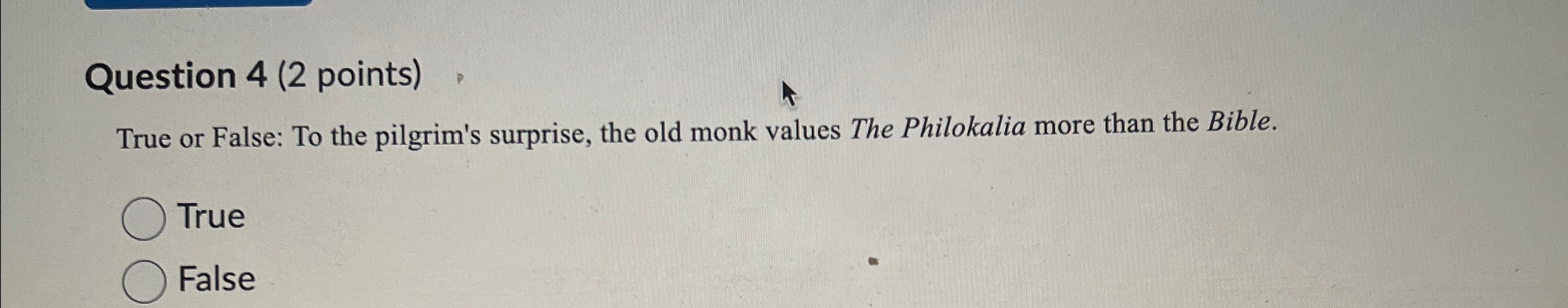 Solved Question 4 ( 2 ﻿points)True or False: To the | Chegg.com