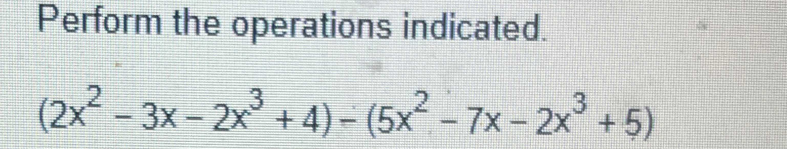 Solved Perform the operations | Chegg.com