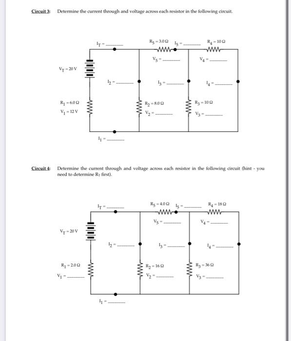 Solved Name SPH3U Worksheet Electric Circuits Worksheet 32 | Chegg.com
