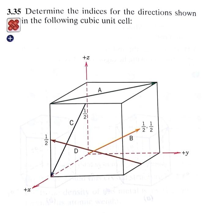 Solved 3.35 Determine the indices for the directions shown | Chegg.com