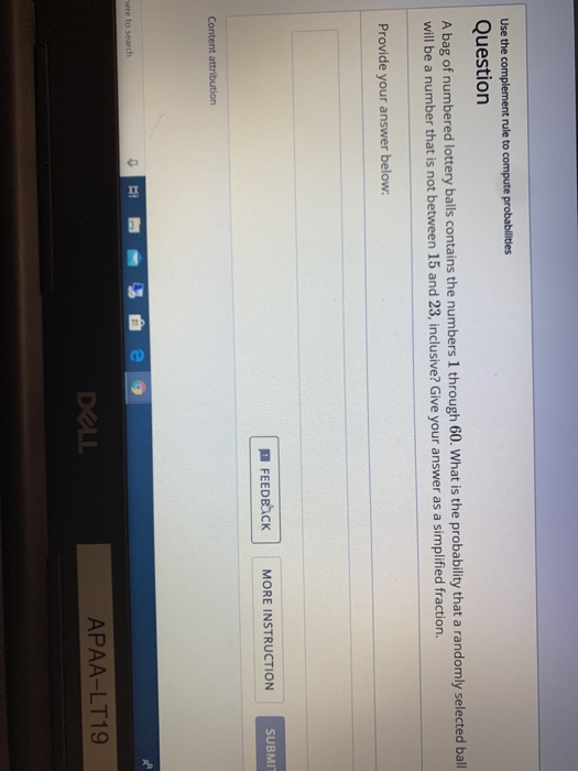 Solved Use the complement rule to compute probabilities | Chegg.com