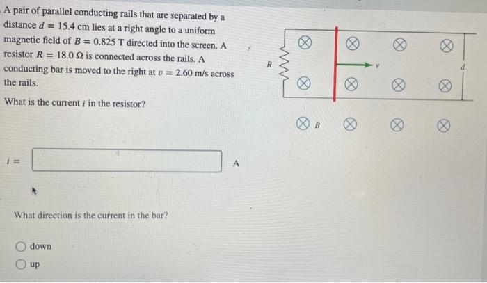 Solved A pair of parallel conducting rails that are | Chegg.com