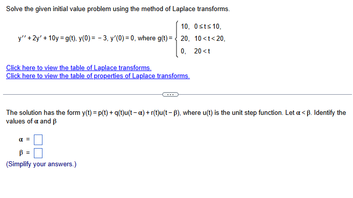 Solved Solve the given initial value problem using the | Chegg.com