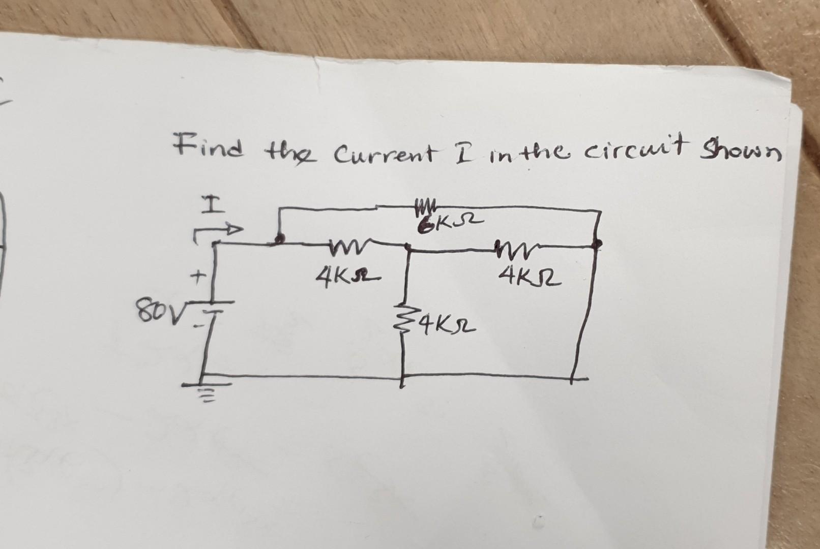 Solved Find the current I in the circuit Shown | Chegg.com