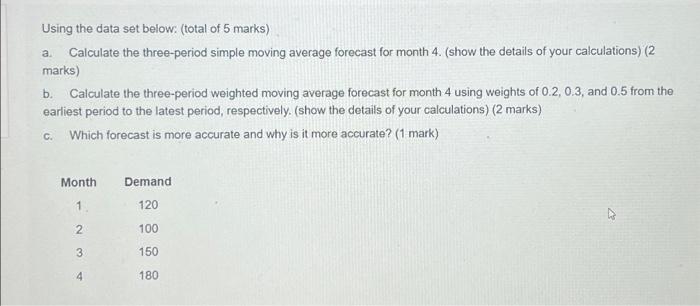 [Solved]: Using the data set below: (total of 5 marks) a. C