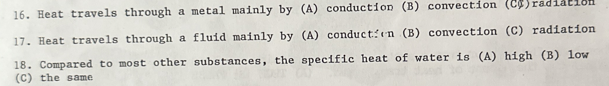 Solved Heat travels through a metal mainly by (A) | Chegg.com