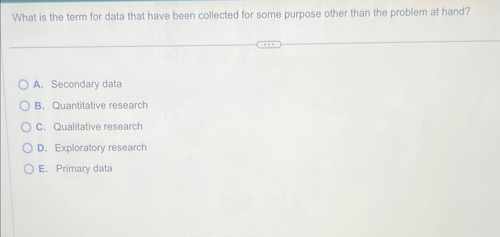 Solved What is the term for data that have been collected | Chegg.com