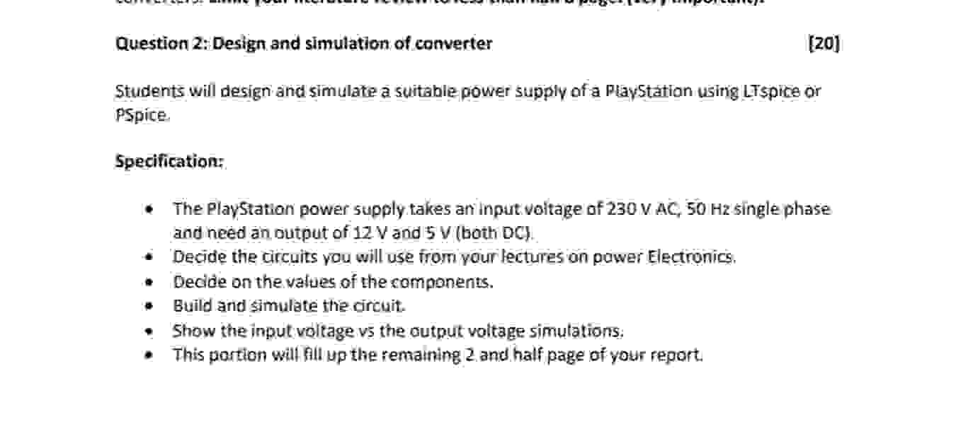 Solved Question 2: Design and simulation of | Chegg.com