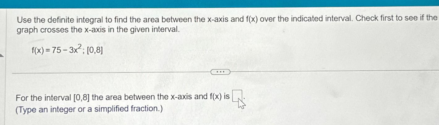 Solved Use the definite integral to find the area between | Chegg.com