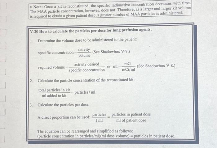 Solved Problems: 1. A protocol recommends that an MAA kit be | Chegg.com