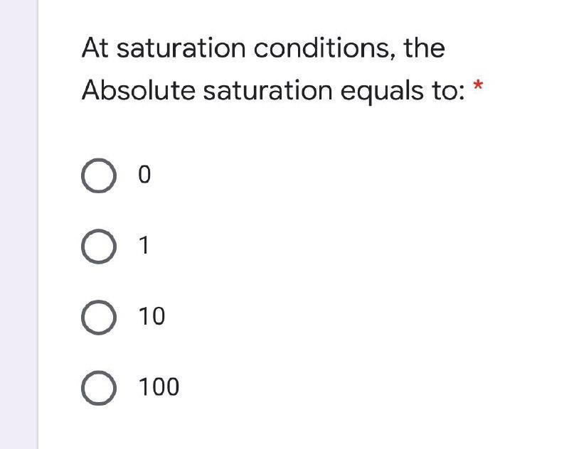 Solved At saturation conditions, the Absolute saturation | Chegg.com