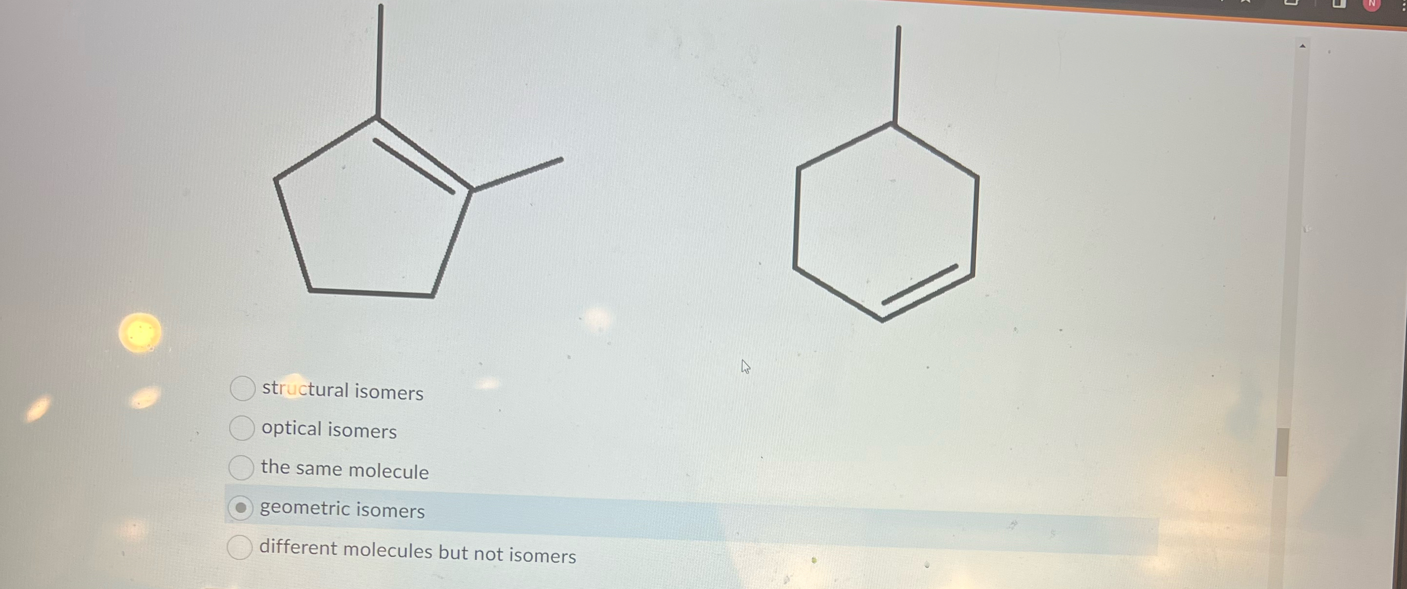 Solved structural isomersoptical isomersthe same | Chegg.com