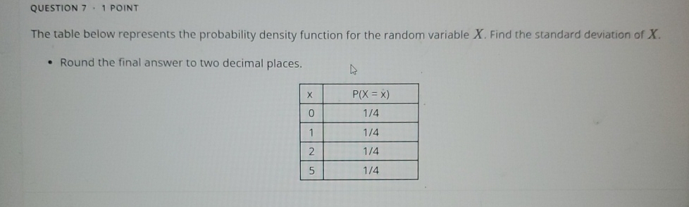 Solved QUESTION 7 . 1 POINTThe table below represents the | Chegg.com Solved QUESTION 7 . 1 POINTThe table below represents the | Chegg.com