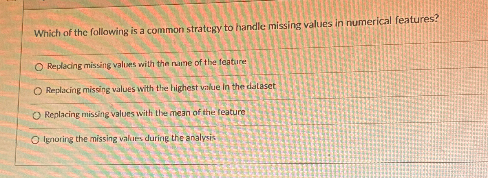 Solved Which of the following is a common strategy to handle | Chegg.com