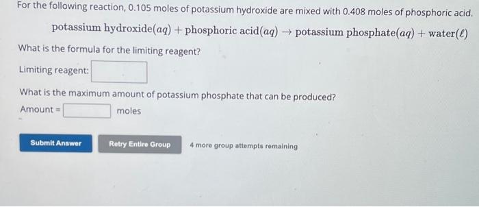 Solved According to the following reaction, how many moles | Chegg.com
