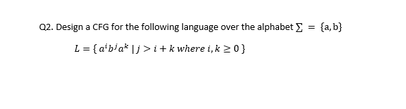 Solved Design a CFG for the following language over the | Chegg.com