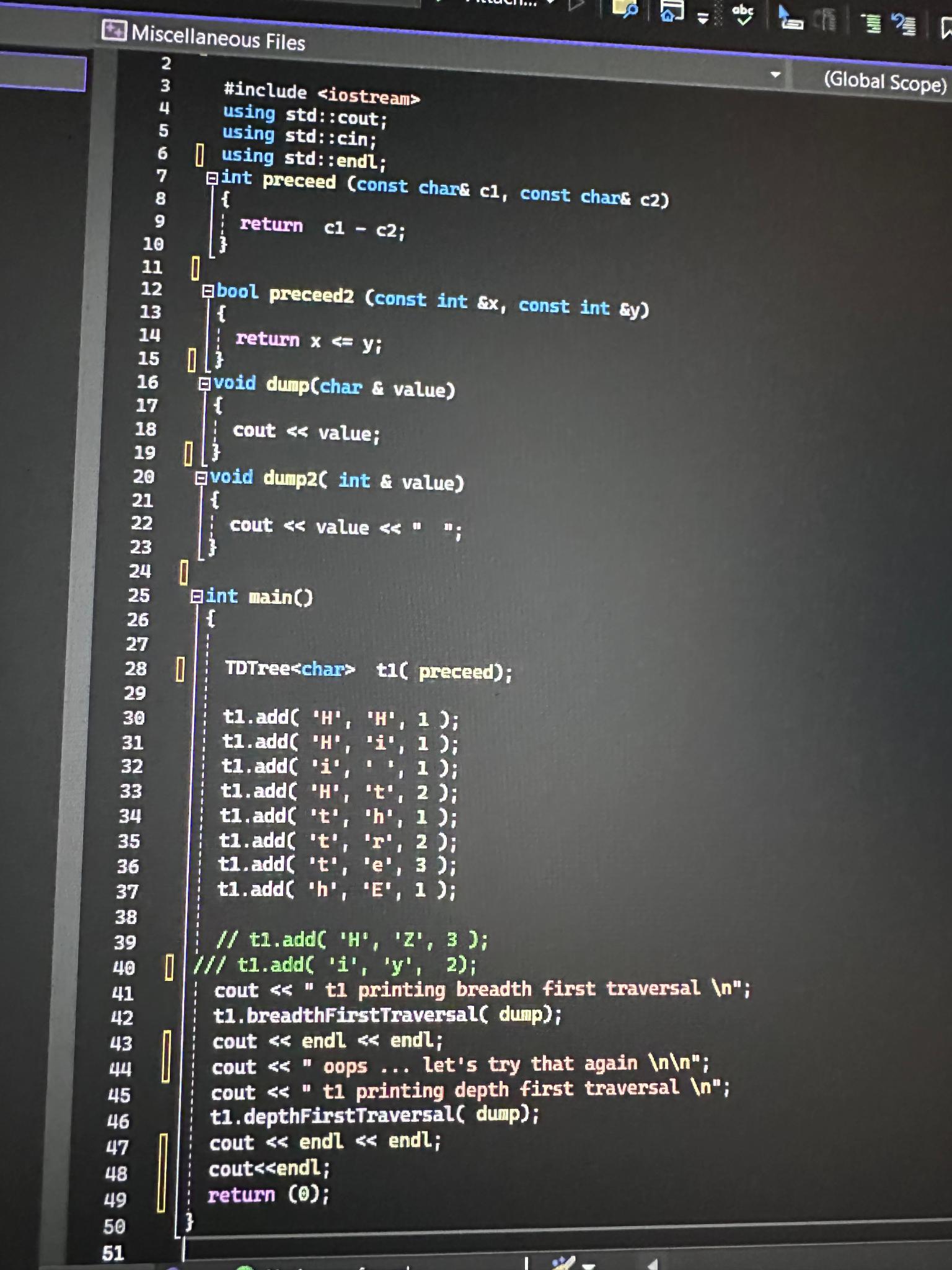 Solved PROBLEM STATEMENT:Write a breadth first traversal for | Chegg.com