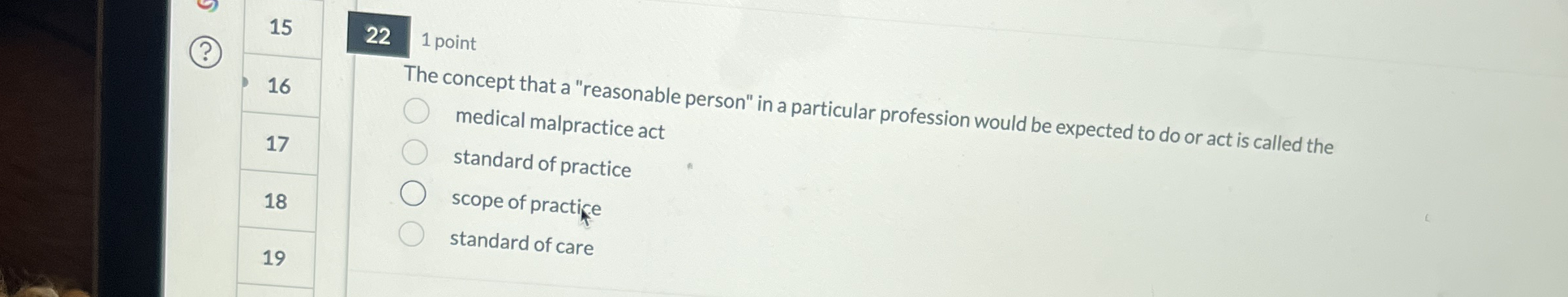 Solved 221 ﻿pointThe concept that a "reasonable person" in a | Chegg.com
