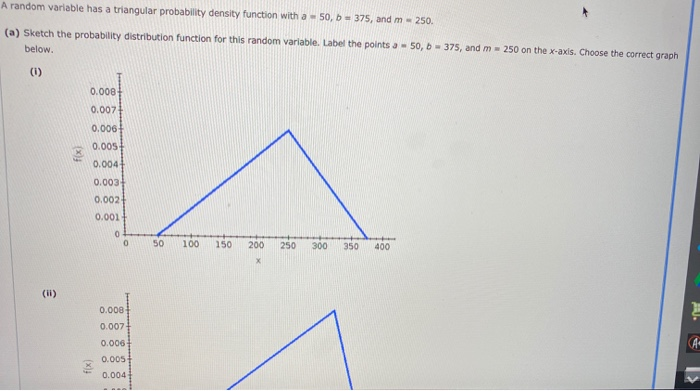 Solved random variable has a triangular probability density | Chegg.com