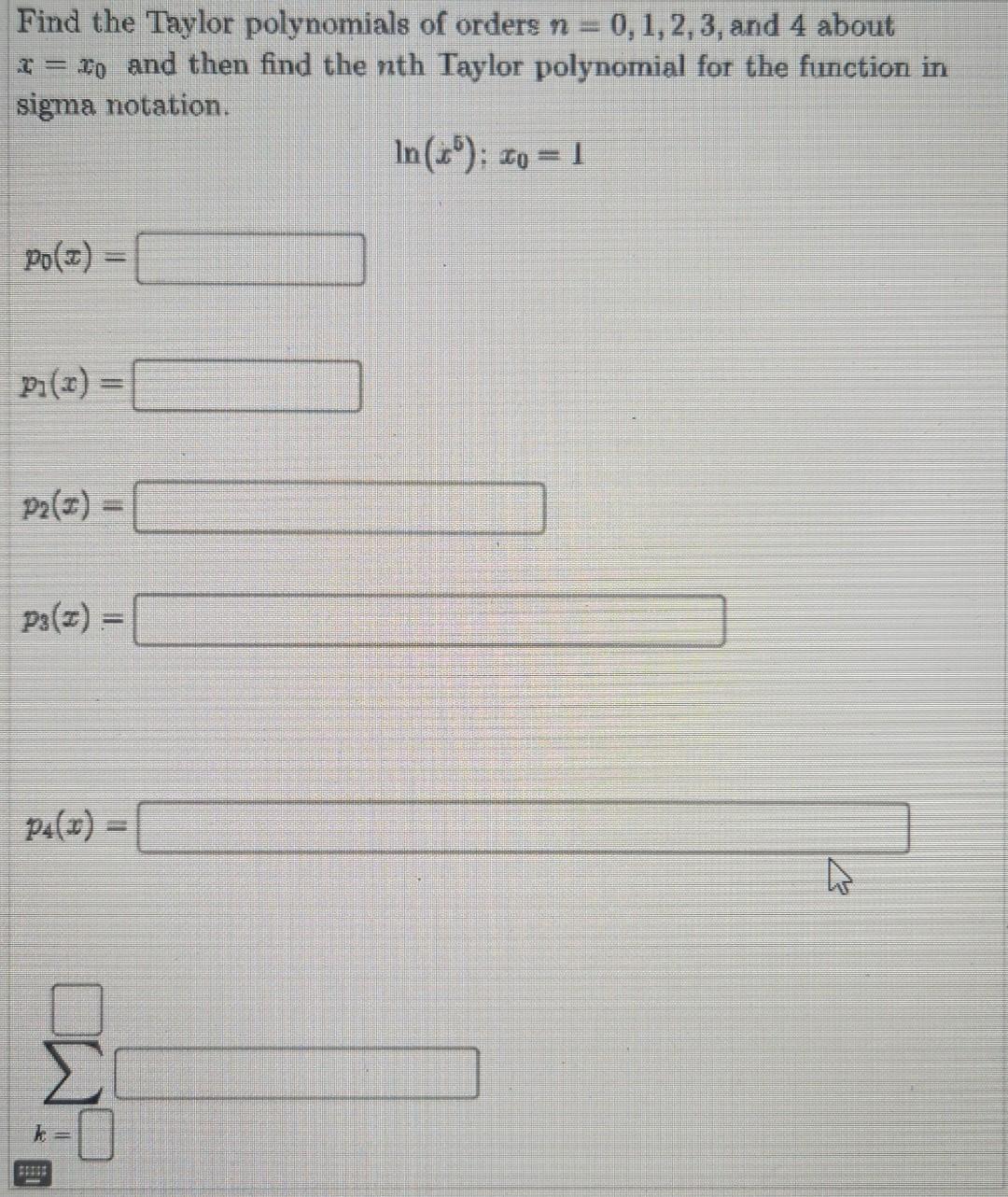 Solved Find the Taylor polynomials of orders n=0,1,2,3, and | Chegg.com