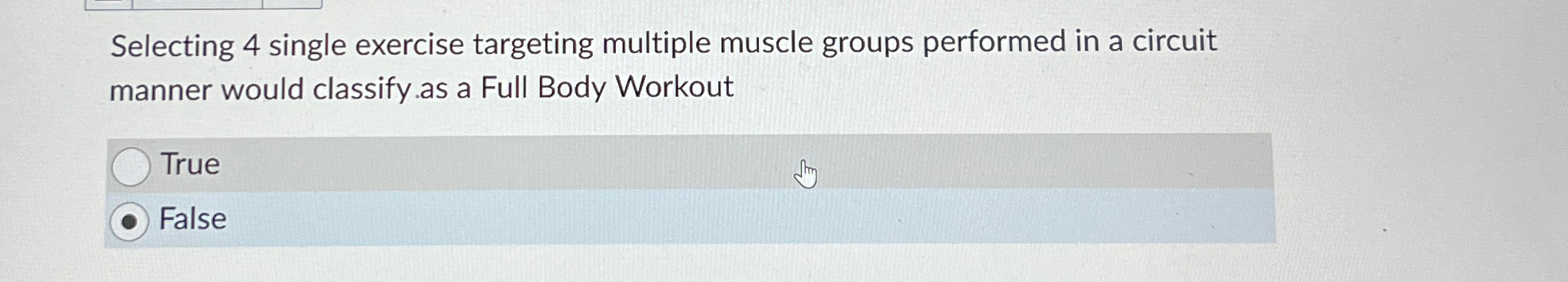 Solved Selecting 4 ﻿single exercise targeting multiple | Chegg.com