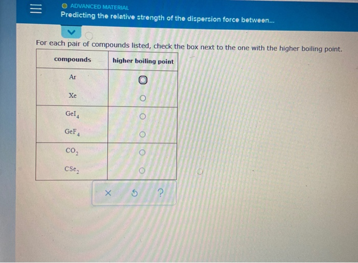Solved O ADVANCED MATERIAL Predicting the relative strength | Chegg.com